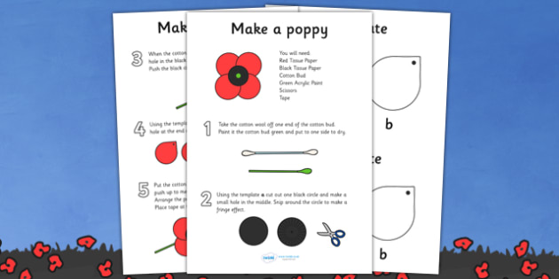 KS2 Making Poppies Activity (teacher made)