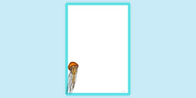 FREE! - Jellyfish Page Border | Page Borders | Twinkl