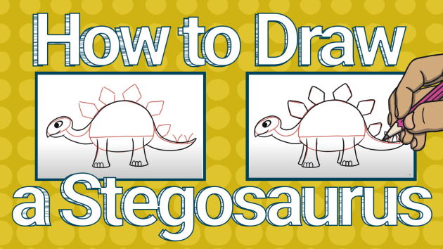 How to Draw a Stegosaurus | Twinkl Kid's TV (teacher made)
