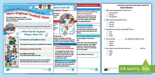 KS1 Lessons We Can Learn From the England Football Team