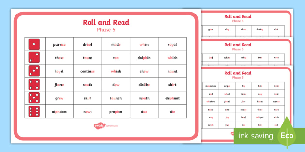 * NEW * Phase 5 Mixed Roll and Read Mats Resource Pack - Letters and Sounds