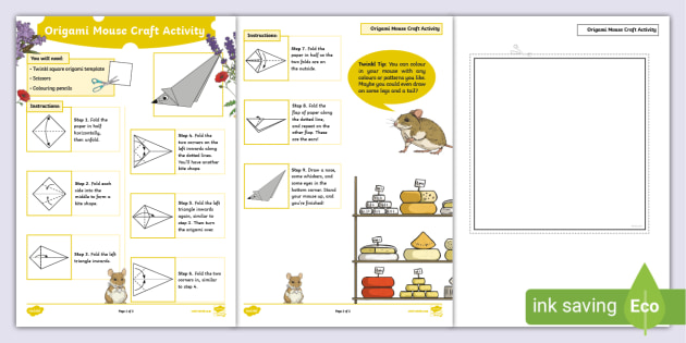 FREE! - Origami Mouse Craft Activity (Teacher-Made)