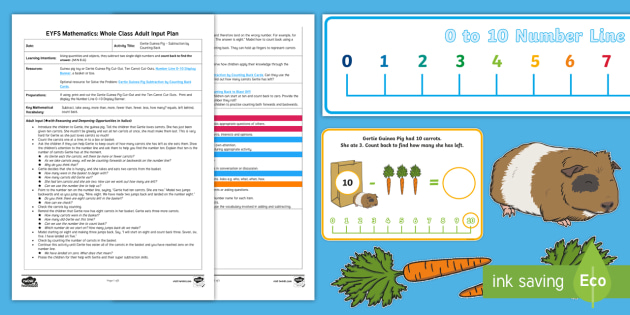 EYFS Maths: Gertie Guinea Pig - Subtraction by Counting Back Whole Class
