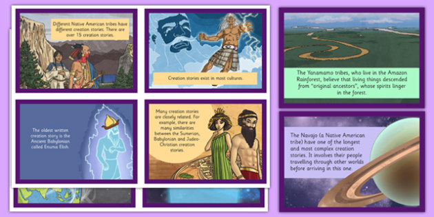 Creation Stories Fact Cards (teacher made)