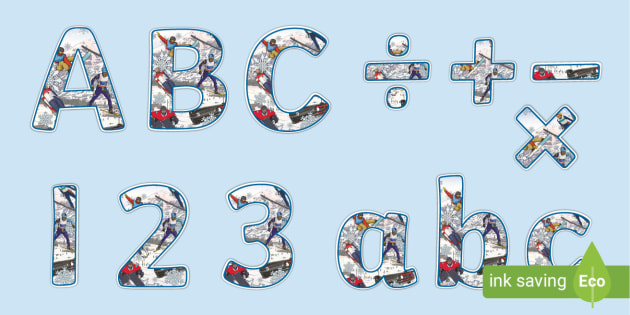 Winter Olympics Display Letters and Numbers | 3-6 Displays