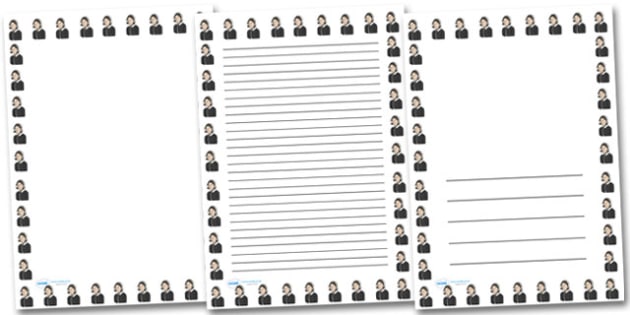 FREE! - Florence Nightingale Portrait Page Borders- Portrait Page Borders