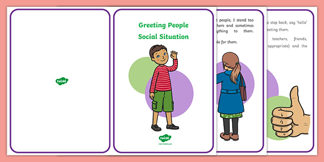 Greeting People Social Situation - Greeting Social Story