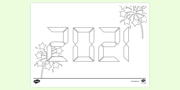 FREE! - 2021 Colouring Page | Colouring Sheets