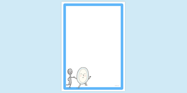 FREE! - Simple Blank Dish and the Spoon Page Border | Page Borders