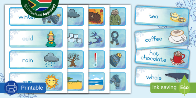 Winter Word Cards | twinkl.com.au