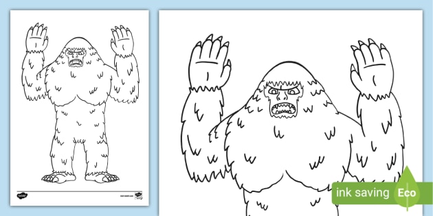 Yeti Colouring Sheet (teacher made)