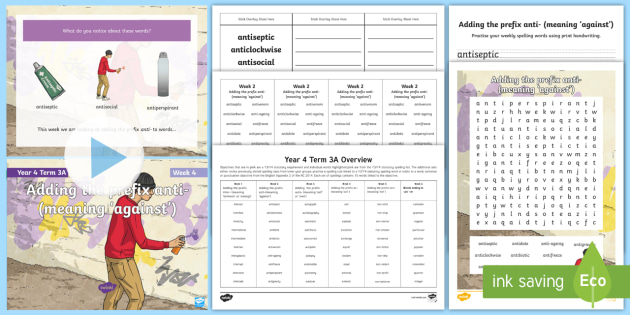 Year 4 Term 3A Week 2 Spelling Pack