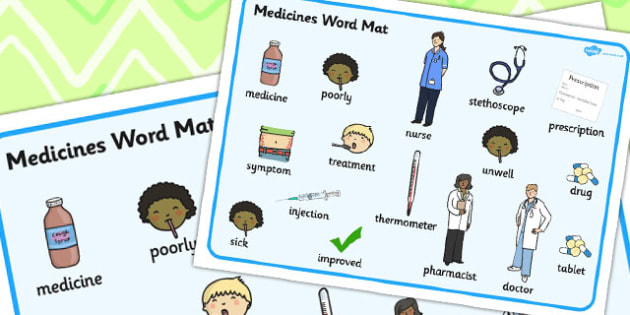 Medicine Word Mat (teacher made)