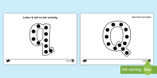 FREE! - Dot to Dot Alphabet Q Activity - KS1 - Twinkl Resource