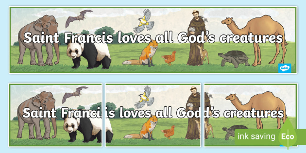 Saint Francis Gods Creatures Display Banner (teacher made)