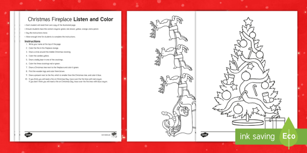 Christmas Listen and Color Activity (teacher made)