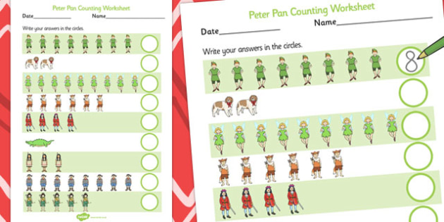 Peter Pan Counting Sheet (teacher made)