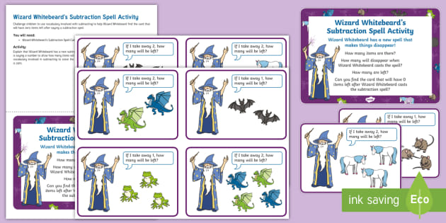 Wizard Whitebeard's Subtraction Spell Activity
