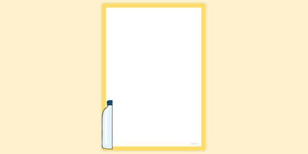 FREE! - Half a Bottle Page Border | Page Borders | Twinkl