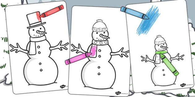 FREE! - Snow People Colouring Sheets (teacher made)