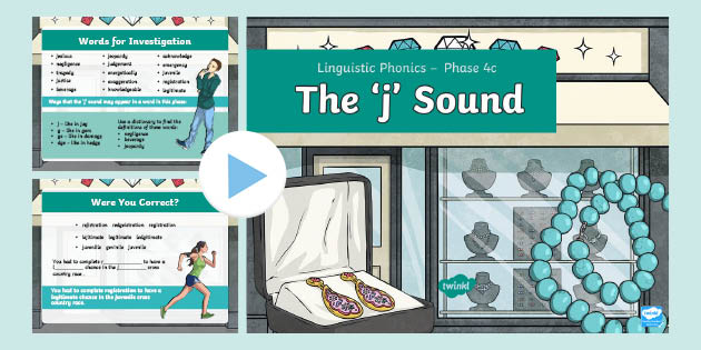 Linguistic Phonics Phase 4c 'j' Sound PowerPoint