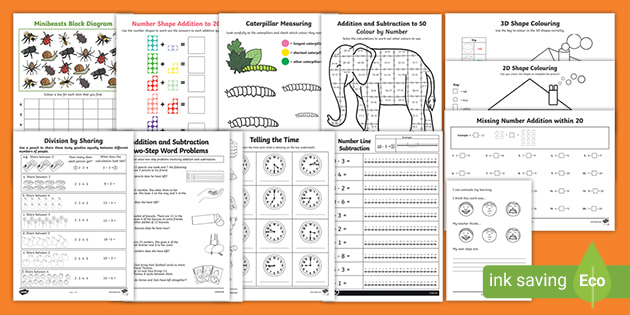 First Level P2 Maths and Numeracy Home Learning Pack