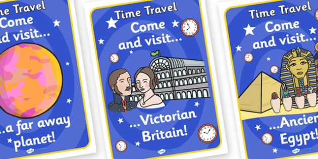 Time Machine Destination Role Play Posters - time machine