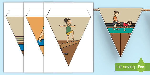 FREE! - Gymnastics Bunting | Display | Twinkl (teacher made)