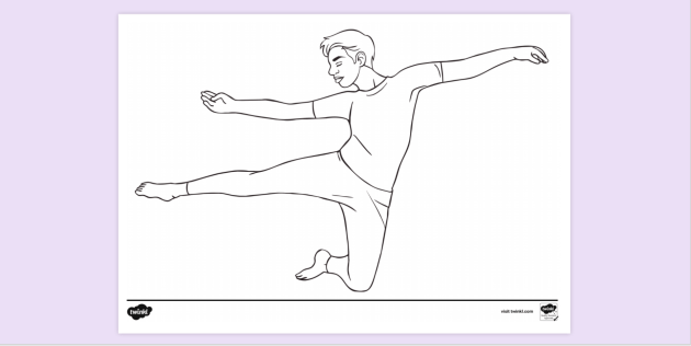 FREE! - Male Dancer Colouring Sheet | Colouring Sheets