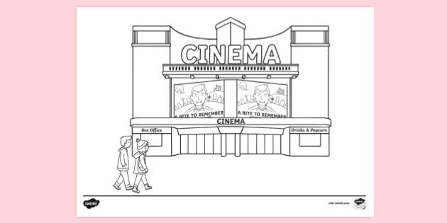 Entertainment Cinema Colouring Sheets | Colouring Pages