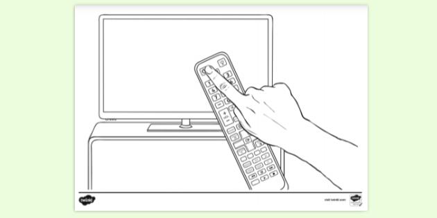 FREE! - TV on TV Stand Colouring | Colouring Sheets