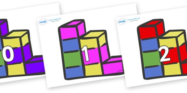 FREE! - Numbers 0-50 on Building Blocks (teacher made)