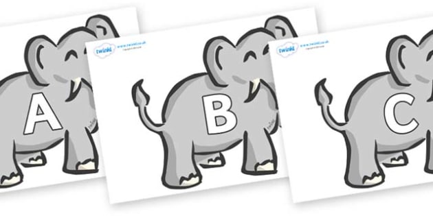 FREE! - A-Z Alphabet on Elephants (teacher made)