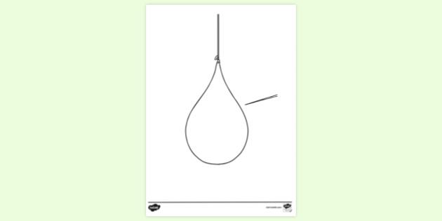 FREE! - Water Balloon on a String with Needle | Colouring Sheets