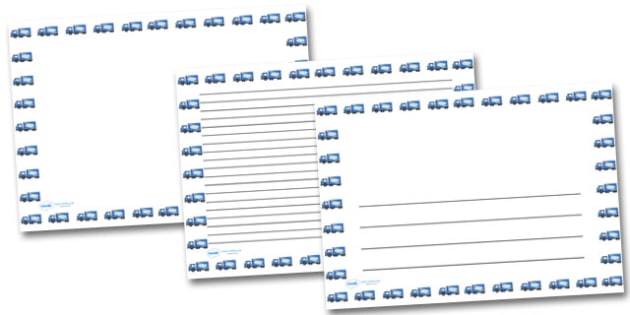 FREE! - Lorry Landscape Page Borders- Landscape Page Borders