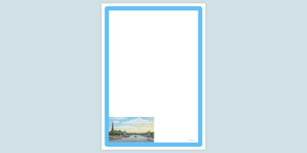 FREE! - Simple Blank Paris Page Border | Page Borders | Twinkl