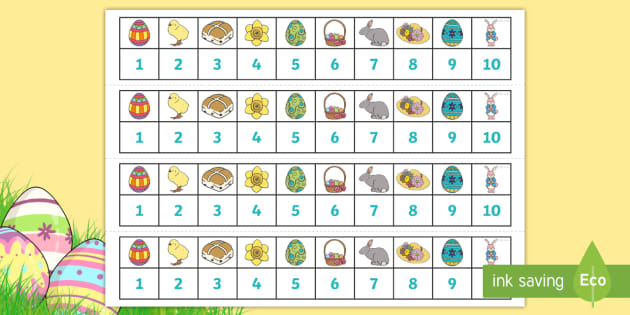 Easter Number Track (1-10) (teacher made)