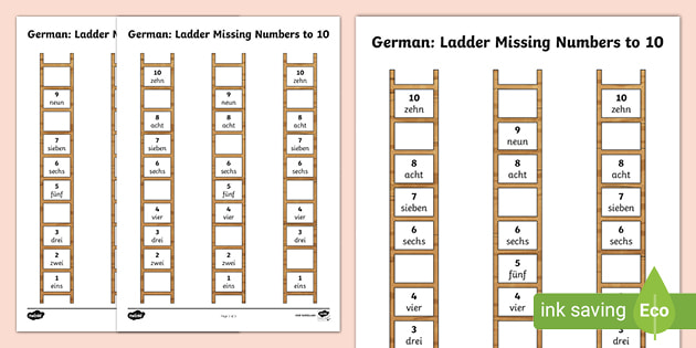 👉 German Activity Sheet: Numbers 1-10 (teacher made)
