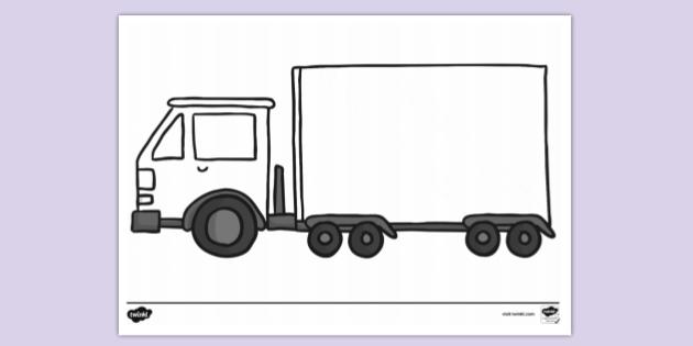 FREE! - Standard Lorry Colouring Sheet | Colouring Sheets