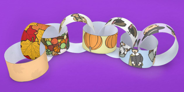 Thanksgiving Paper Chain- chains, activity, activities