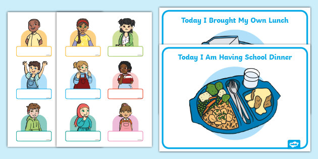 Lunchtime Self-Registration Display Pack (teacher made)