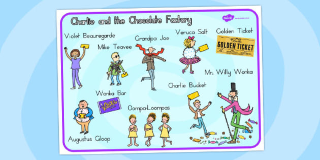FREE! - Character Word Mat to Support Teaching on Charlie and the Chocolate