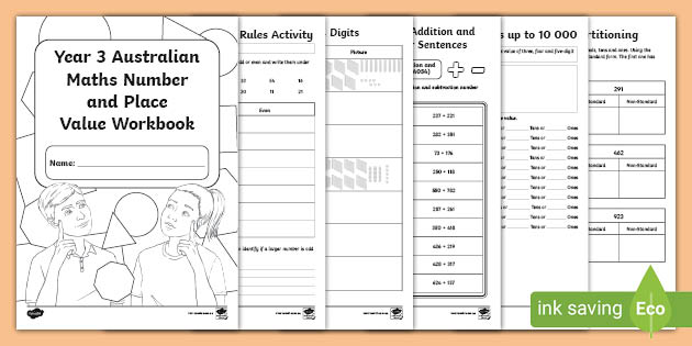 Year 3 Australian Maths Number and Place Value Workbook