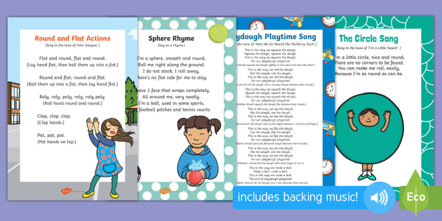 Round and Flat Songs and Rhymes Resource Pack (teacher made)