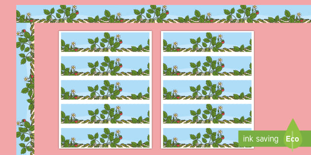 Strawberry Season Bulletin Board Borders