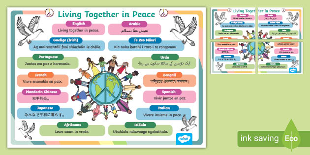 FREE! - Living Together in Peace – Poster (PYP)