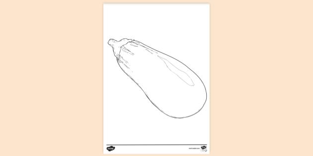 FREE! - Brinjal Colouring Page | Colouring Sheets