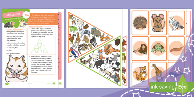 Animal I-Spy Scavenger Hunt Game (Teacher-Made)