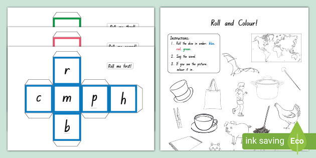Roll and Colour CVC (teacher made)