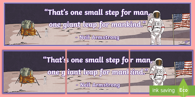 Small Step For Man Display Banner (teacher made)